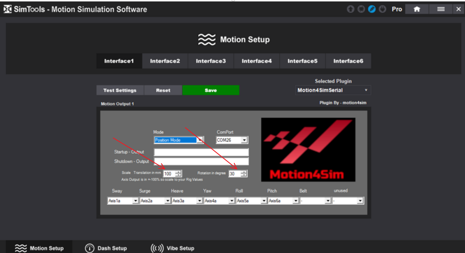 How to: Setup SimTools with Motion4Sim – Motion4Sim